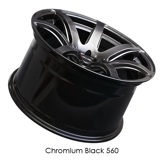 XXR 560 18x8.5 5x100/5x114.3 +35 Chromium Black Wheel/Rim 673389116541 ...
